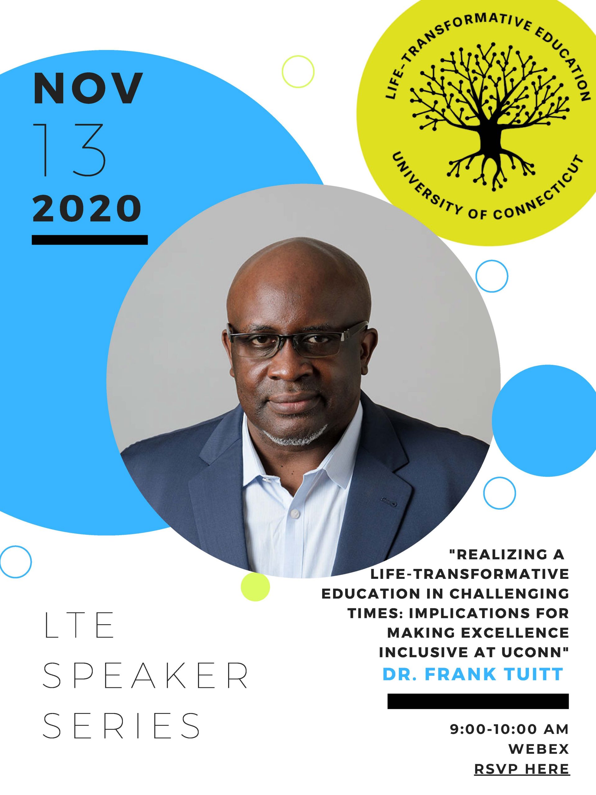 LTE Speaker Series: Dr. Frank Tuitt, Realizing a Life-Transformative ...